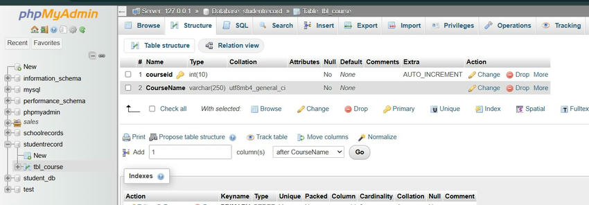 Basic CRUD in Visual Studio Windows form with Xampp phpmyadmin DB